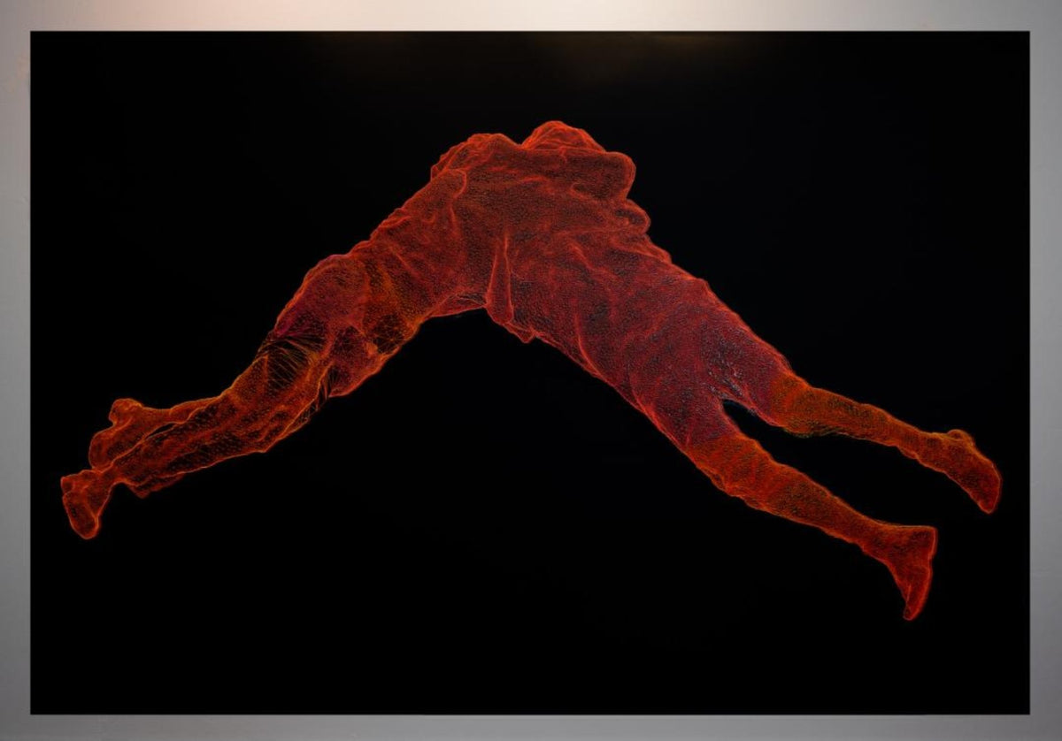 Figures in Flight (and Falling) I 60 x 80" – ArtPlay